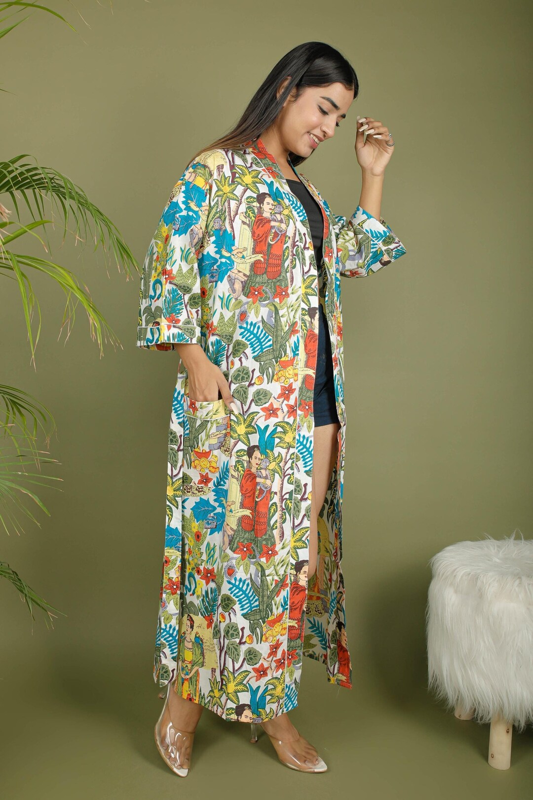 Beach Wear Cotton Robes | Beautiful Block Print Cotton Robes | Wedding ...