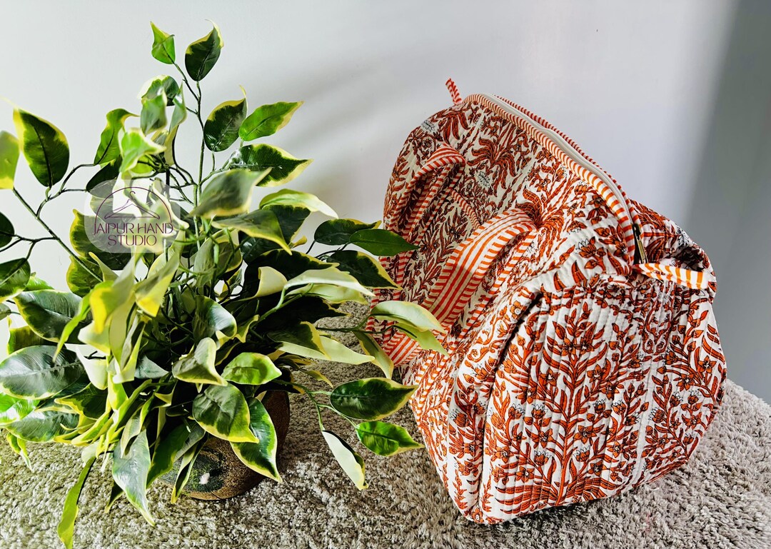 Quilted Hand Block Print Cotton Bags | Cotton Lagged Bags | Printed ...