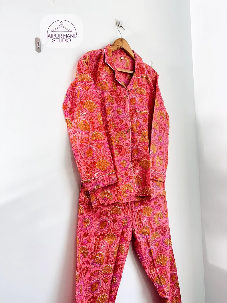 Floral Print | Indian Fabric Made Pj Set | Women's Wear Suit | Night ...