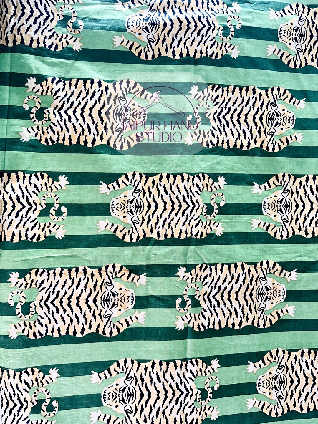 New Tiger Striped Print Cotton Fabric, Tiger Print Fabric by the Yard ...