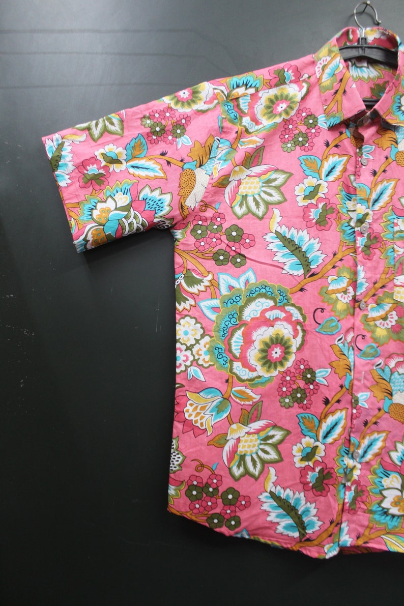 Block Print Cotton Shirts , Mens / Women Summer Shirt , Hand Block ...