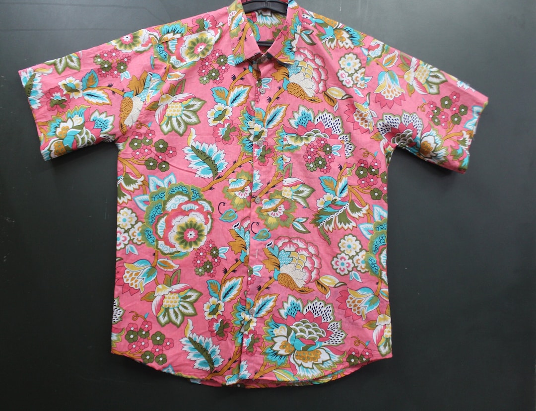 Block Print Cotton Shirts , Mens / Women Summer Shirt , Hand Block ...