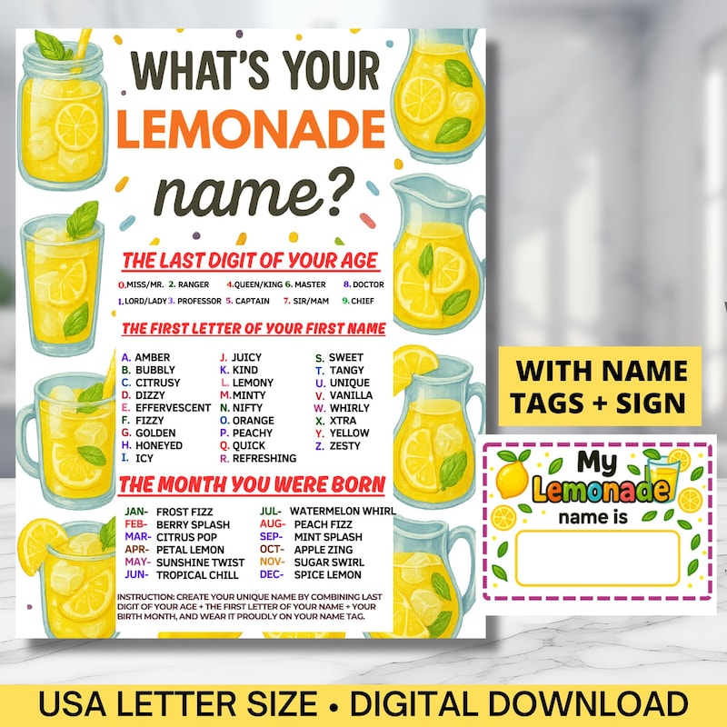 Lemonade Party Favor - Etsy