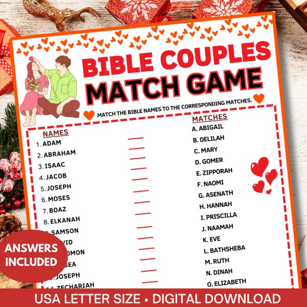 Bible Valentine Games - Etsy