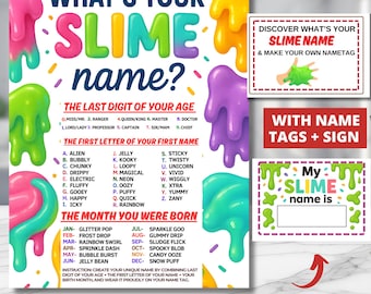 Slime Name Party Game - Etsy