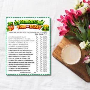St. Patrick's Day True or False Game,st. Patrick's Day Party Game,irish ...
