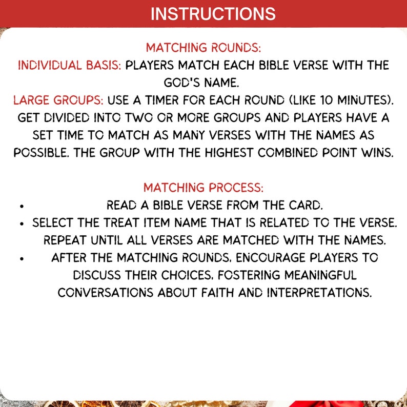 Names of God Bible Match Game|bible Printable Verse Game for Kids+adult ...