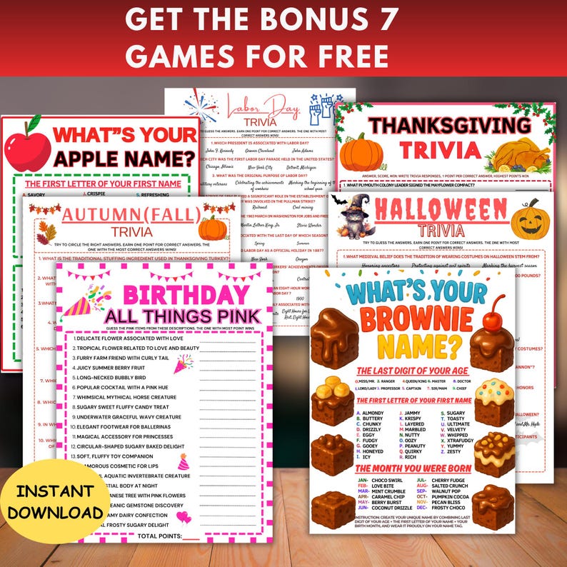 Smores Trivia Game Printable,bonfire Party Game,camping Activity,family ...