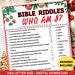 Bible Who Am I Riddle Game|christmas Bible Study Party Activity|church ...
