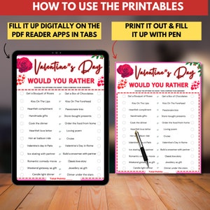 Valentine's Day Would You Rather Game|valentine's Day Printable Trivia ...
