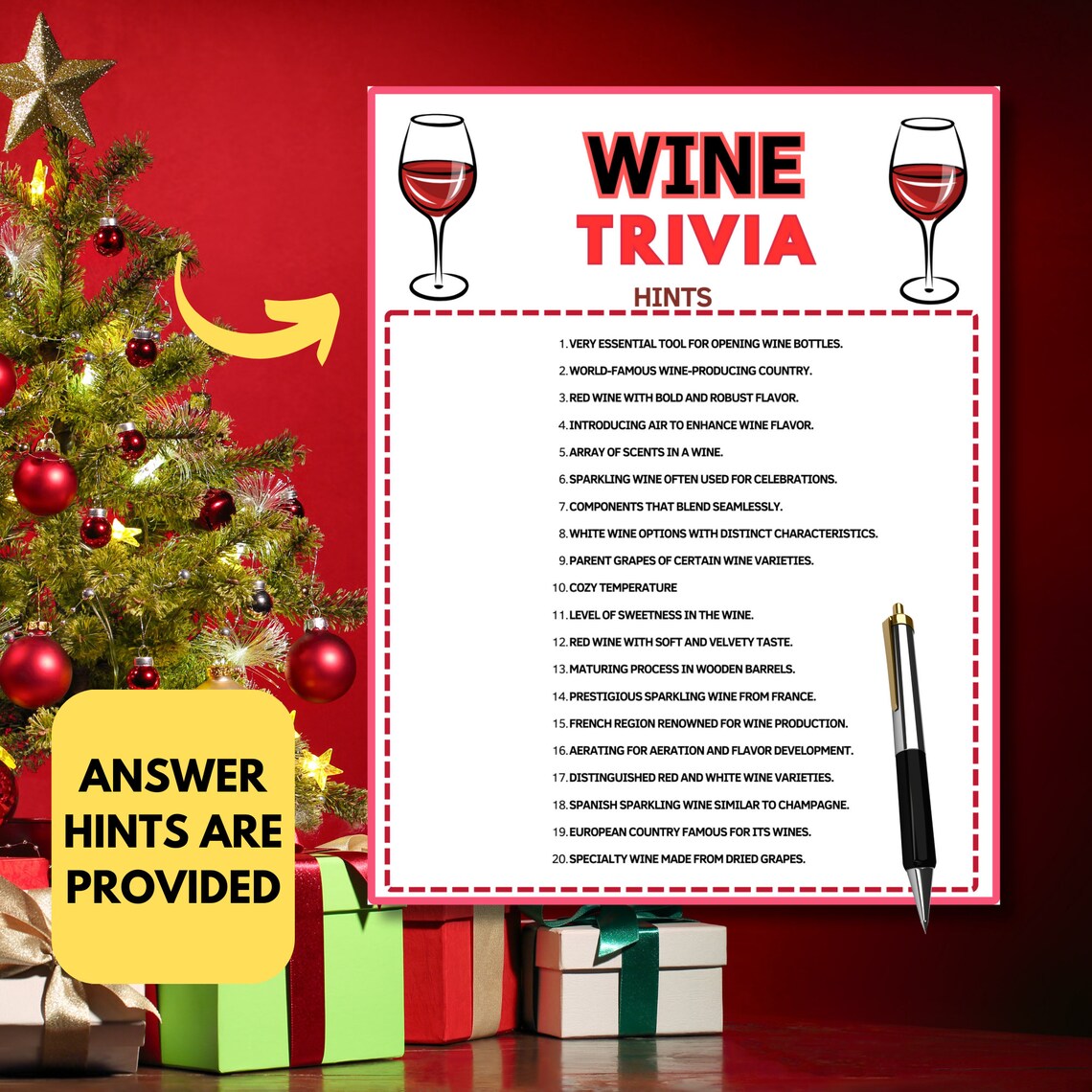 Wine Trivia Party Game|fun Wine-themed Printable Trivia |girls Night ...