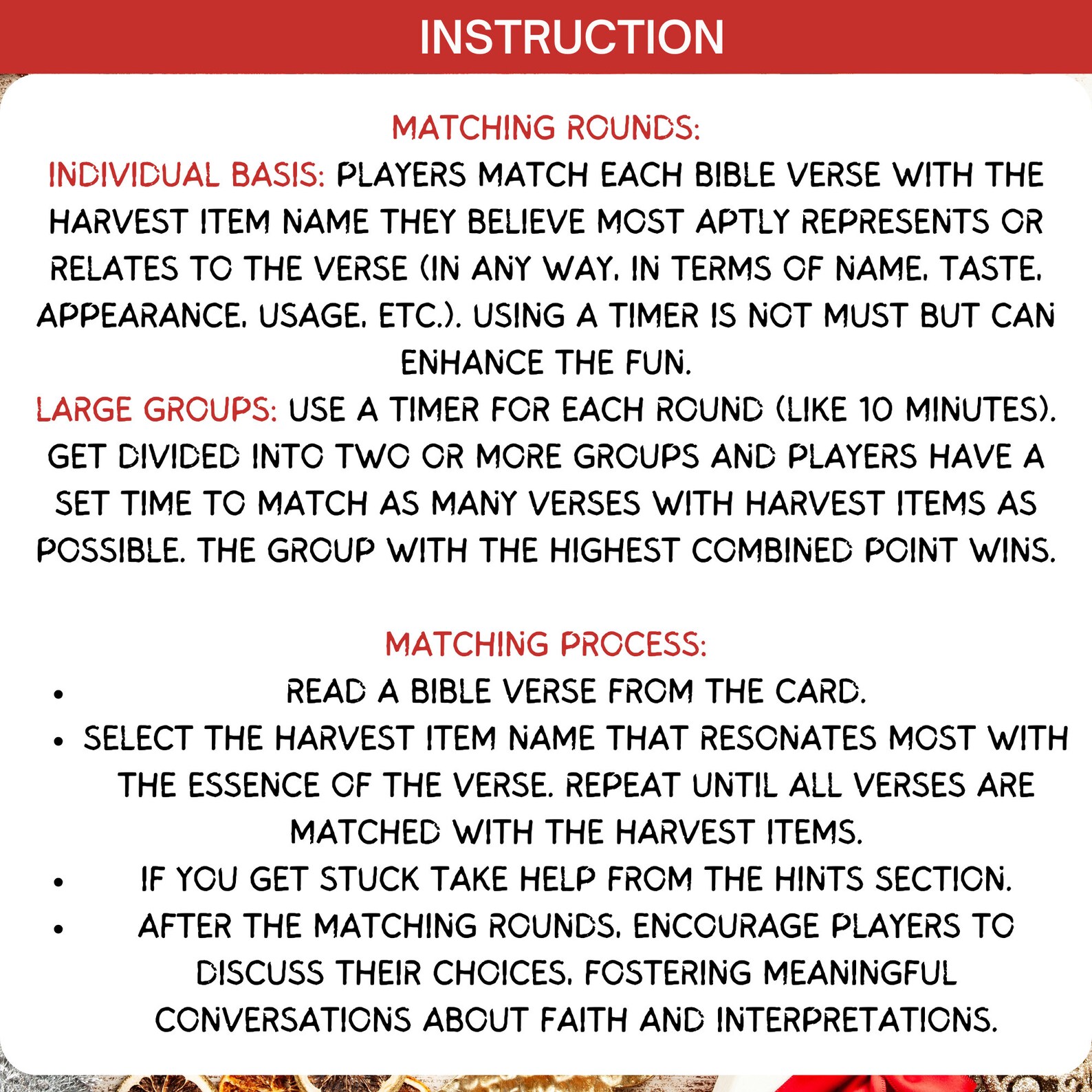 Harvest Bible Verse Match Game|harvest Fall Party Games for Kids ...