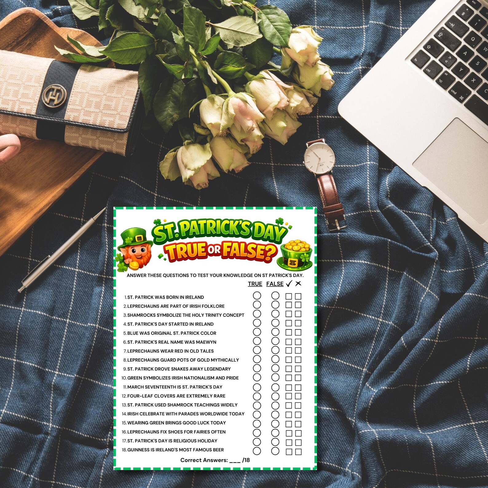St. Patrick's Day True or False Game,st. Patrick's Day Party Game,irish ...