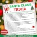 Santa Claus Trivia Party Game| Christmas Party Trivia Printable Game ...