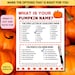 What's Your Pumpkin Name Game With Nametags|halloween Party Game ...
