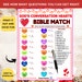 God's Conversation Hearts Bible Match Game|valentine's Day Bible Party ...
