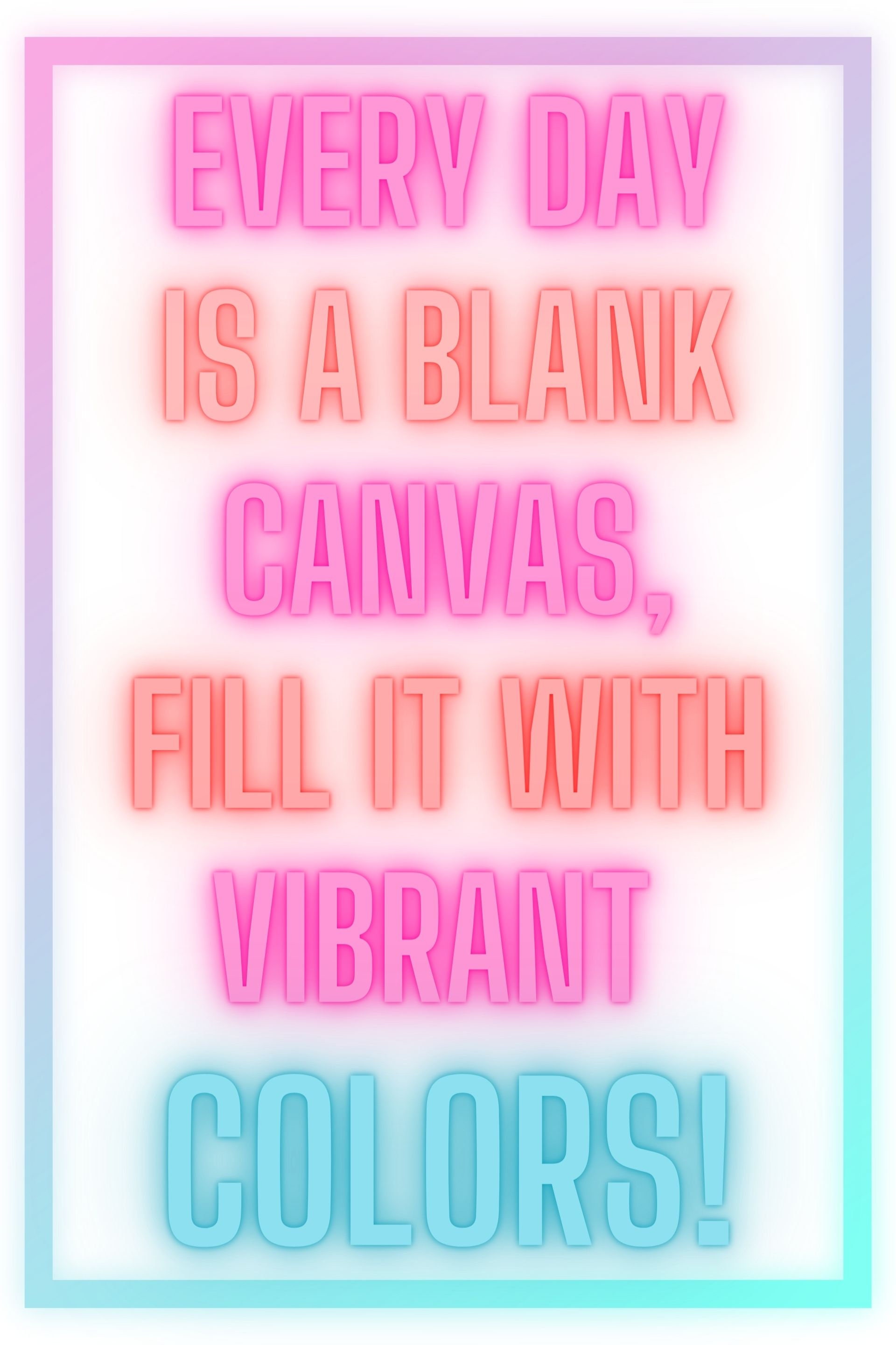 Colorfull Life Motto Wall Art - Etsy