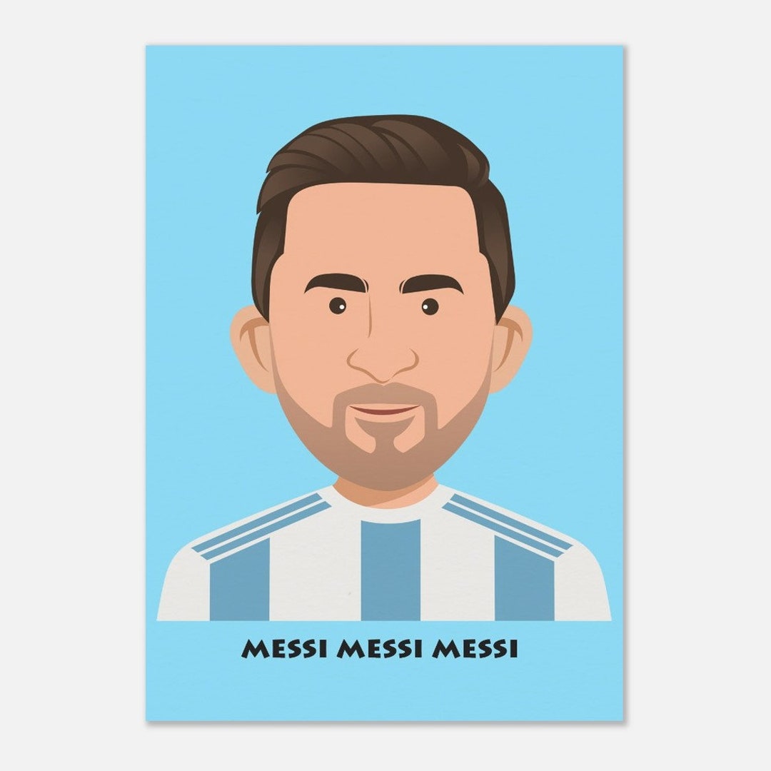 Lionel Messi Unique Minimalist Print Poster by Icons of Fame - Etsy