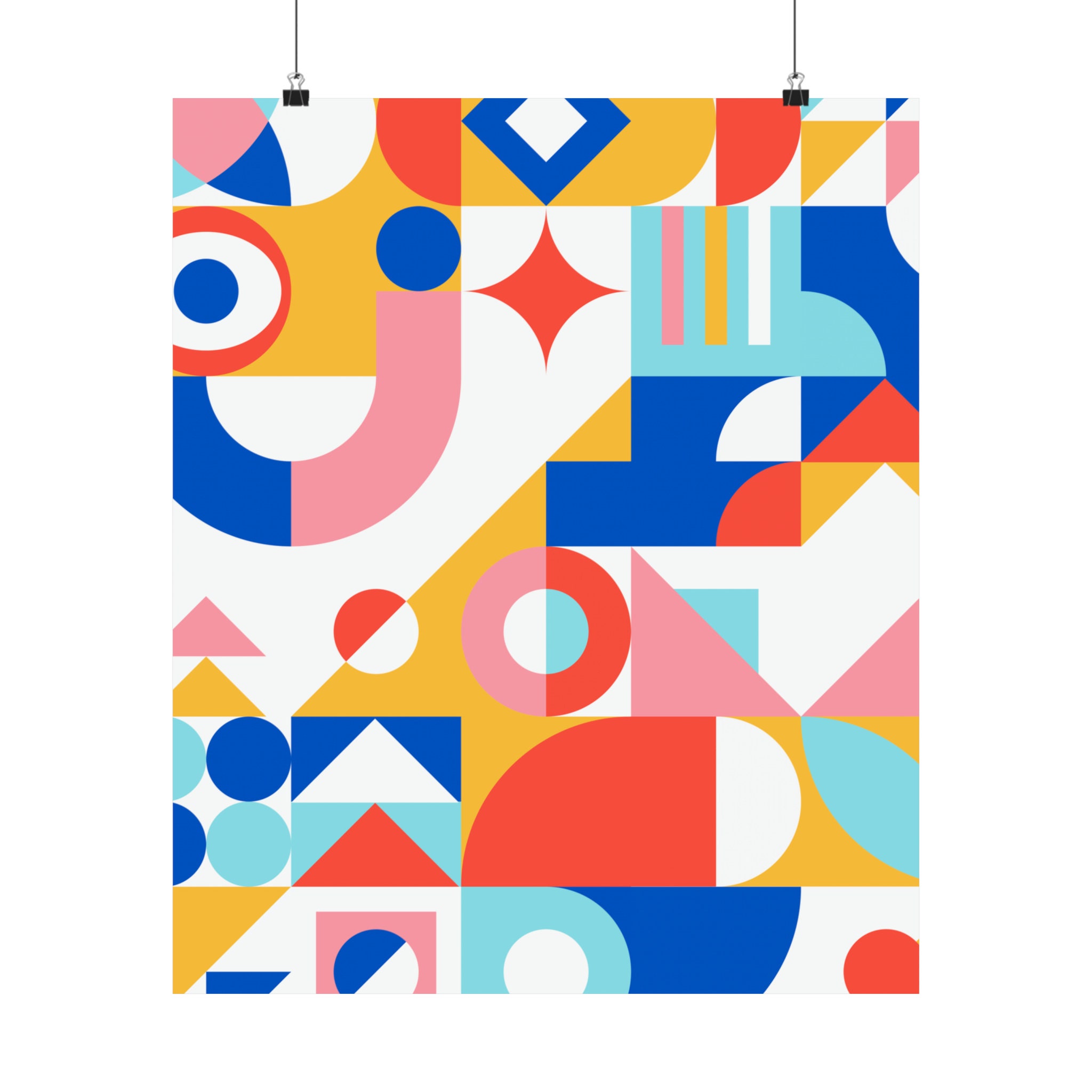 Colorful Abstract Art With Shapes Matte Vertical Posters - Etsy