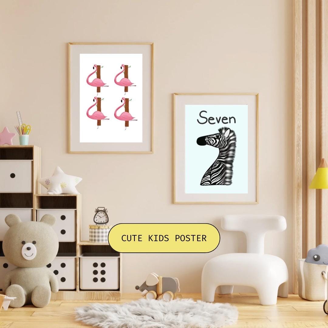 Printable Animal-shaped Numbers 1-10 Posters for Kids Educational ...