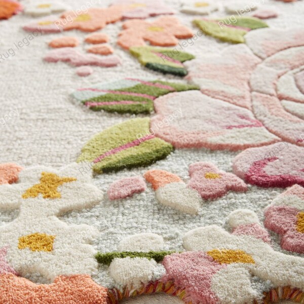 Floral Tufted Rug - Etsy