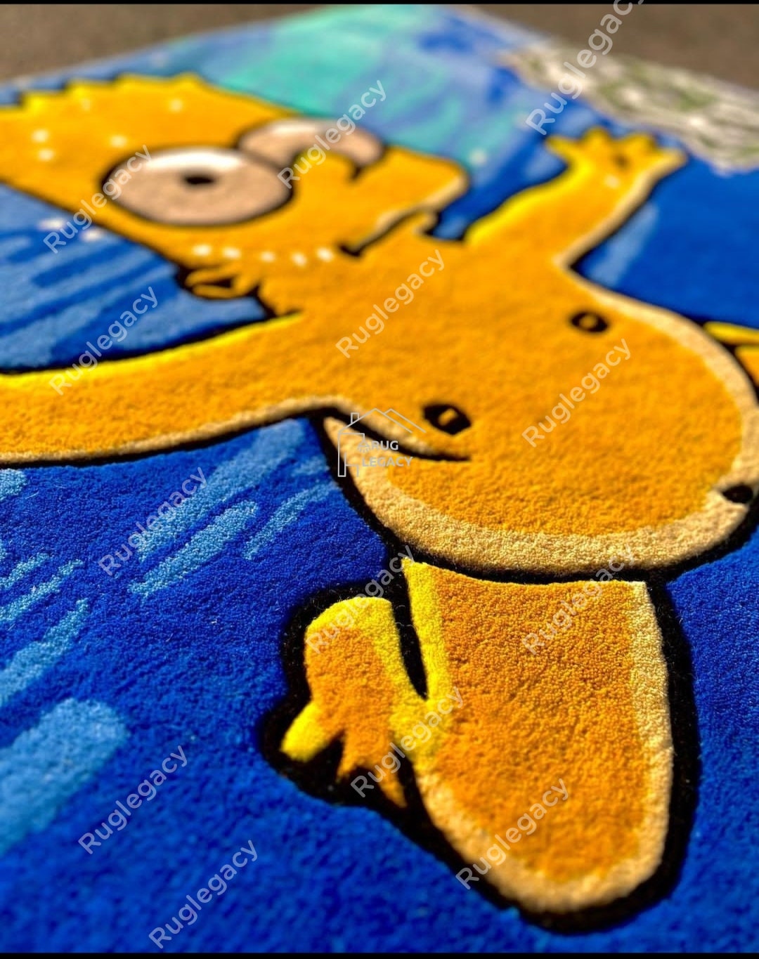 Bart Cartoon Famous Show Carpet Hand Tufted Made With 100% - Etsy