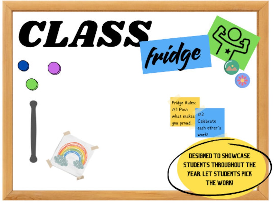 Hang It on the Fridge Brag Board Bulletin Board Kit Printable - Etsy