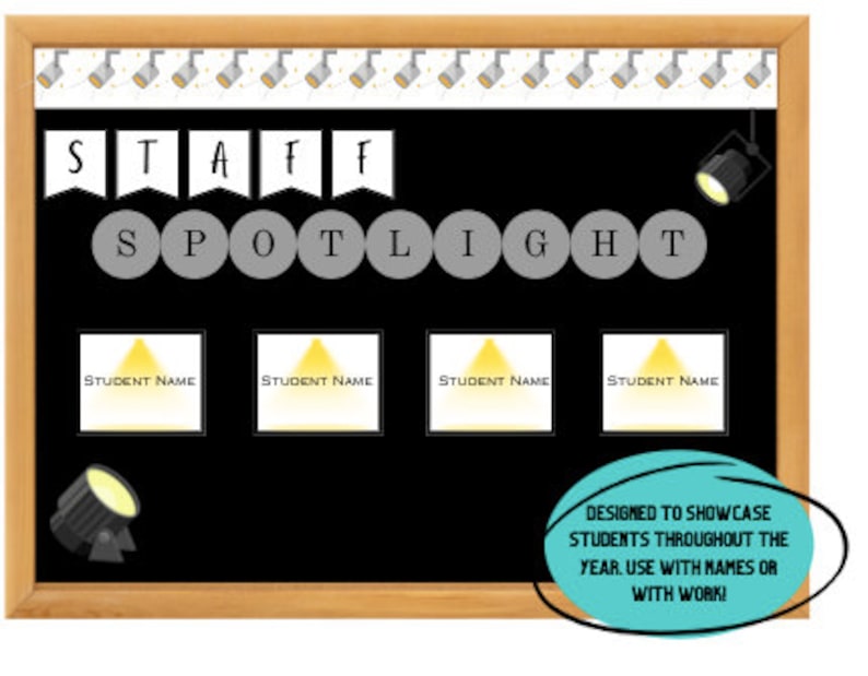 Staff Spotlight Bulletin Board Kit Printable - Etsy