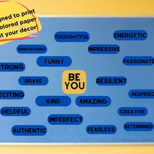 Be You Bulletin Board Kit Printable Color Print or Black and - Etsy