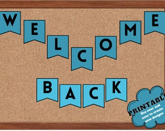 Bulletin Board Letters Bunting Lettering Printable Black and White ...