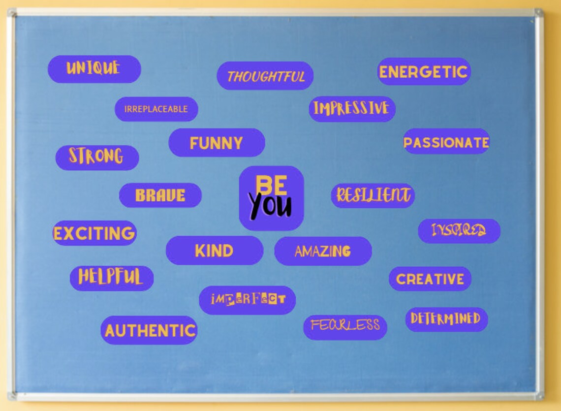 Be You Bulletin Board Kit Printable Color Print or Black and - Etsy