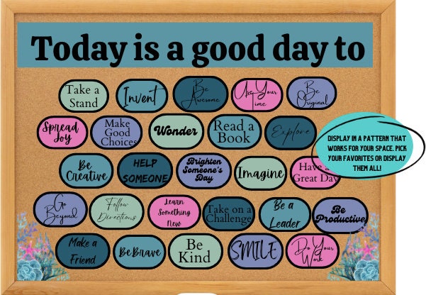Today is a Good Day Bulletin Board Kit Printable Color Print or Colored ...