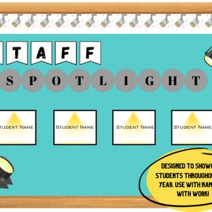 Staff Spotlight Bulletin Board Kit Printable - Etsy