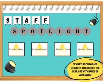 Student Spotlight Bulletin Board Kit Printable - New Fonts - Etsy