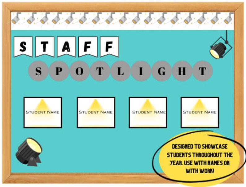 Staff Spotlight Bulletin Board Kit Printable - Etsy