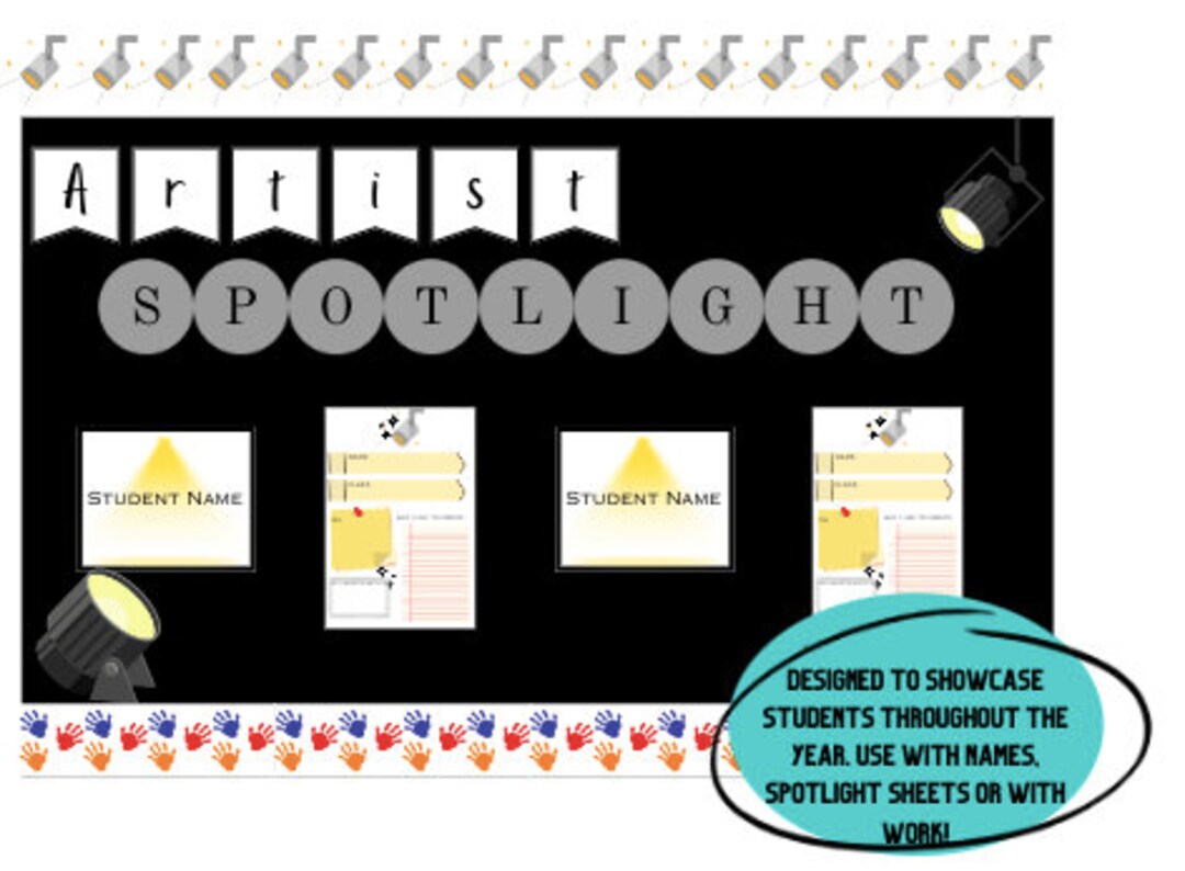Artist Spotlight Bulletin Board Kit Printable - Art Class - Student ...