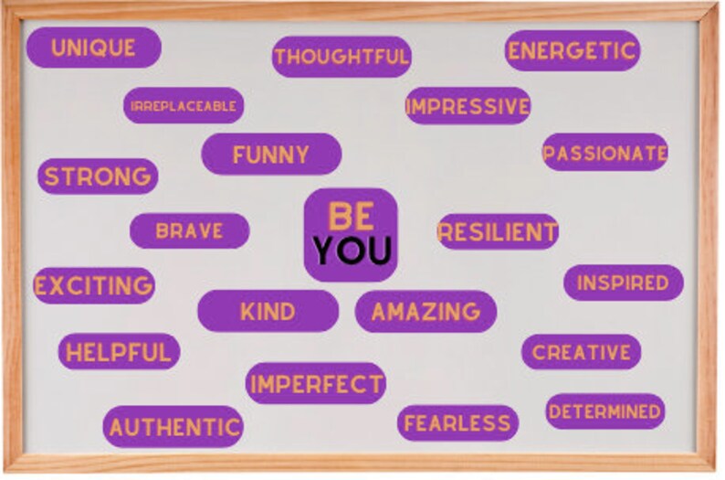 Be You Bulletin Board Kit Printable Color Print or Black and White ...