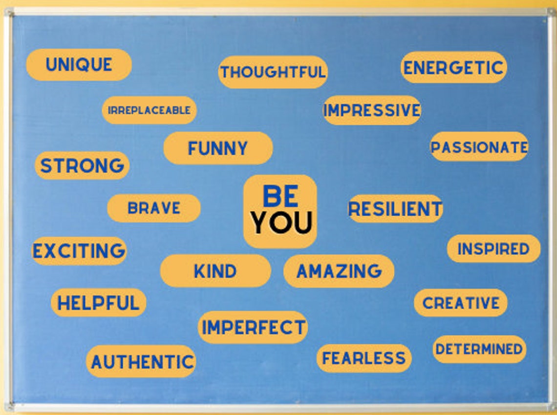 Be You Bulletin Board Kit Printable Color Print or Black and - Etsy