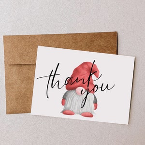 Gnome Thank You Card Printable - Party - Gift - Etsy