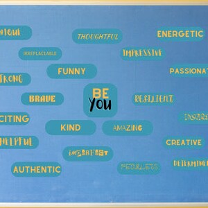 Be You Bulletin Board Kit Printable Color Print or Black and White ...