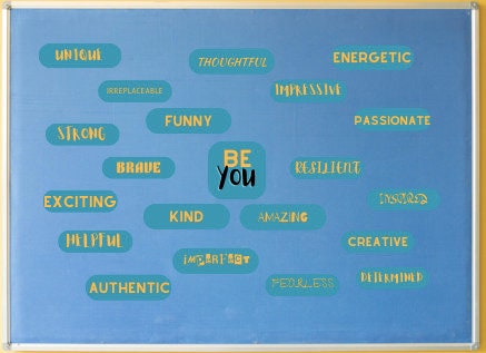 Be You Bulletin Board Kit Printable Color Print or Black and White ...