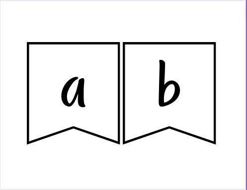 Bulletin Board Letters Bunting Lettering Printable Black and White ...