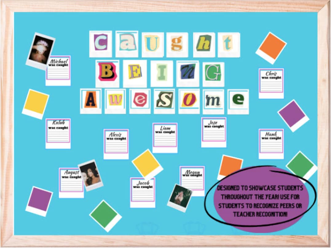 Caught Being Awesome Bulletin Board Kit - PBIS - Caught Doing Good - Etsy