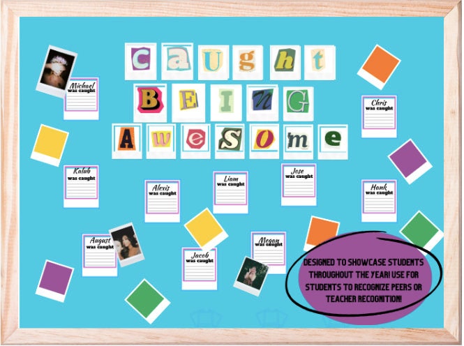 Caught Being Awesome Bulletin Board Kit - PBIS - Caught Doing Good - Etsy