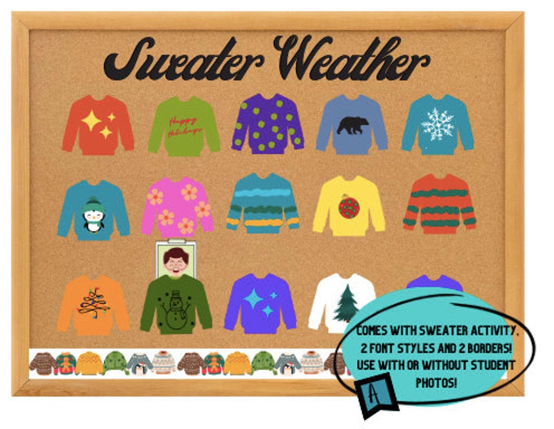 Sweater Weather Bulletin Board Kit Printable - Etsy