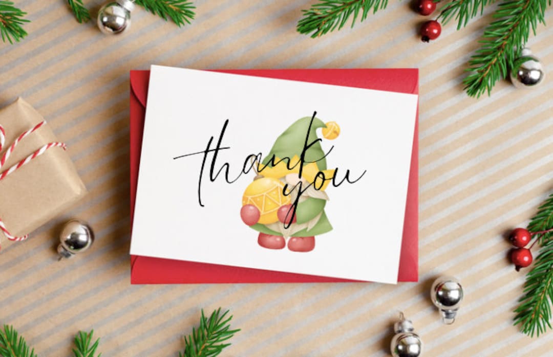 Thank You Card Printable - Winter - Christmas - Holidays - Party - Gift ...