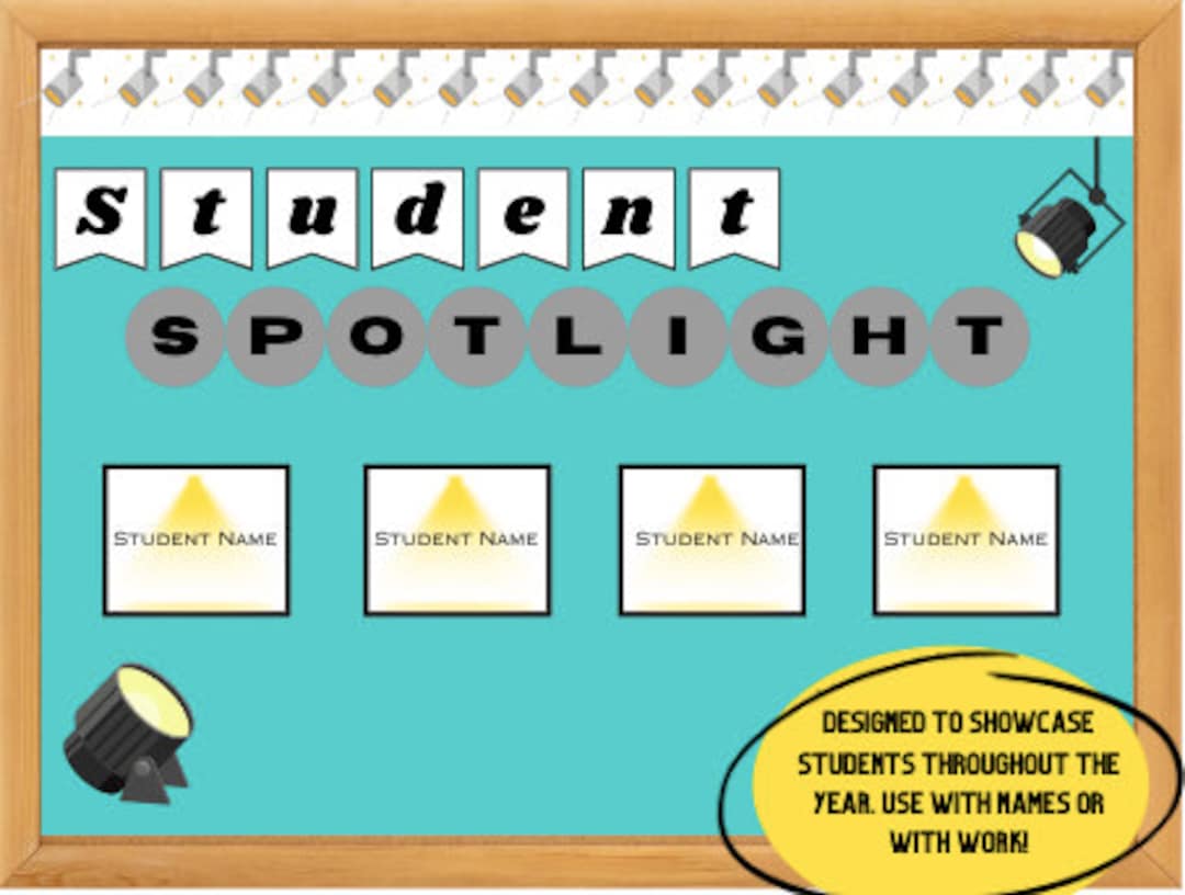 Student Spotlight Bulletin Board Kit Printable - New Fonts - Etsy