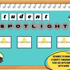Student Spotlight Bulletin Board Kit Printable - New Fonts - Etsy