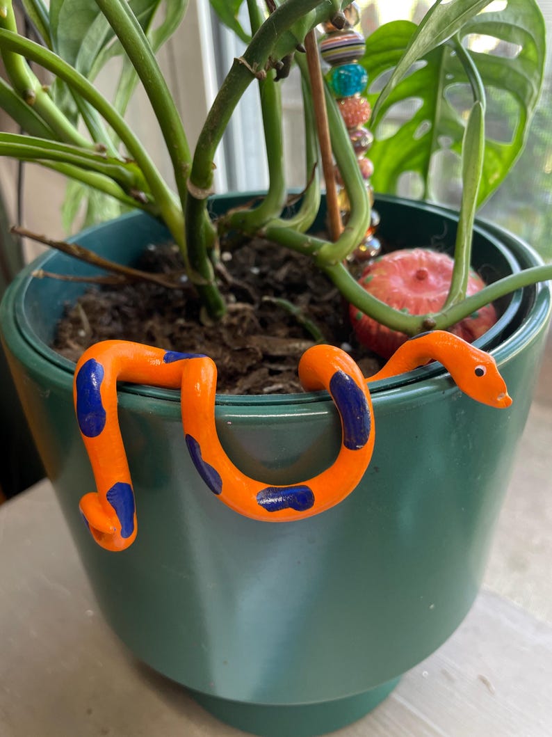 Clay Snake Flower Pot Decor, Houseplants , Polymer Clay, Potted Plants ...