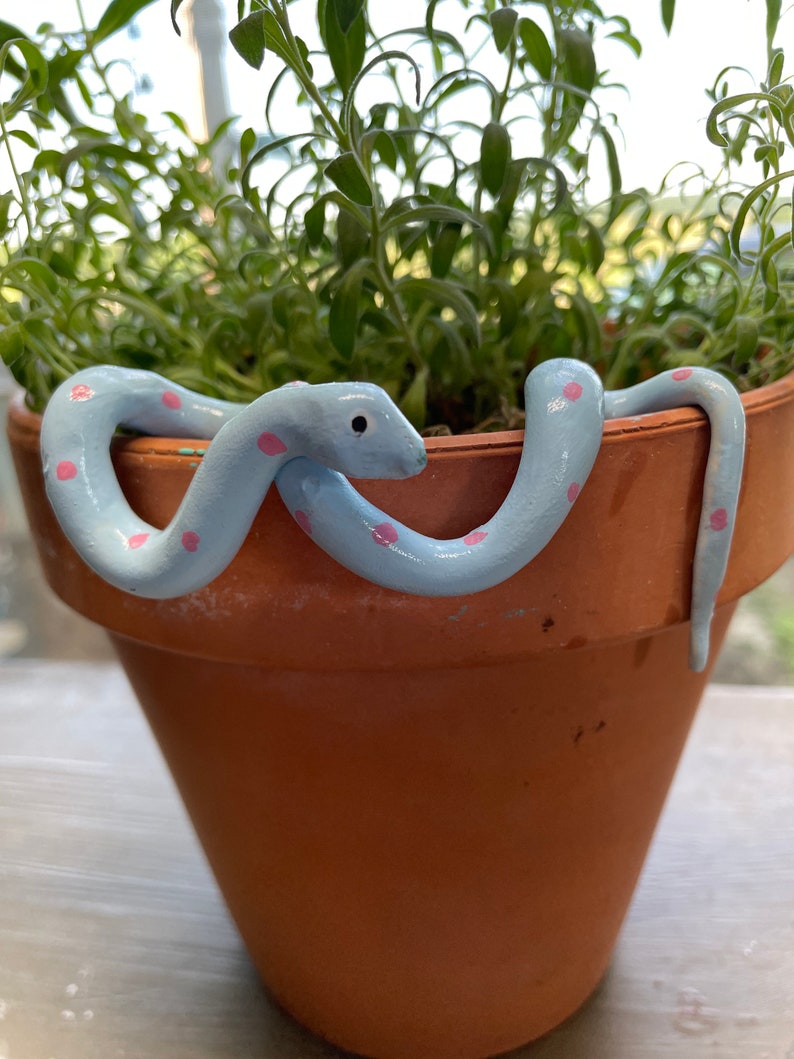 Snake Flower Pot Decor, Houseplants , Polymer Clay, Potted Plants or ...